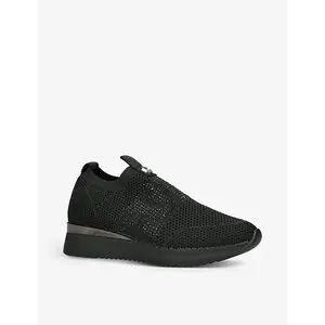 Carvela Janeiro 2 Crystal-embellished Knitted Trainers