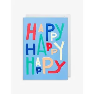LAGOM Happy Happy Happy Greetings Card 10.9cm X 15.5cm