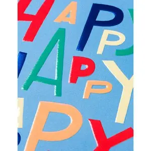 LAGOM Happy Happy Happy Greetings Card 10.9cm X 15.5cm