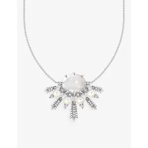 THOMAS SABO Sterling Silver Sun Ray Necklace - White
