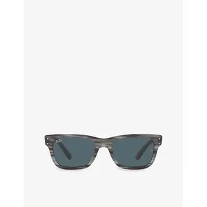 Ray-ban Rectangular-frame Acetate Sunglasses - Grey