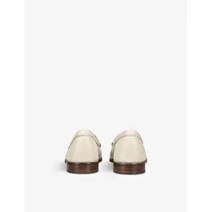 Carvela Horsebit-chain Leather Loafers - Bone