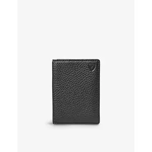 ASPINAL OF LONDON Double Fold Leather Card Holder - Black