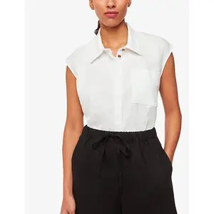 Whistles Olivia Sleeveless Linen Shirt