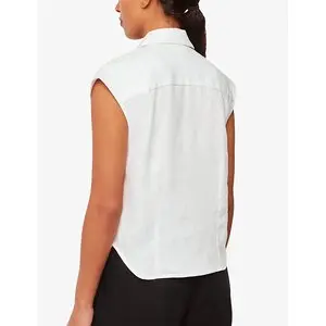 Whistles Olivia Sleeveless Linen Shirt