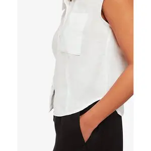 Whistles Olivia Sleeveless Linen Shirt