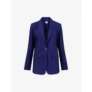 LEEM Single-breasted Slim-fit Plisse Blazer