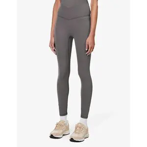 ADANOLA Ultimate Wrap-over Workout Leggings - Dark Grey