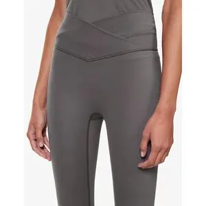 ADANOLA Ultimate Wrap-over Workout Leggings - Dark Grey