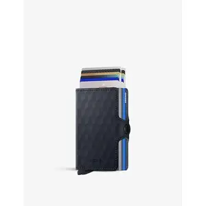 SECRID Twinwallet Leather And Aluminium Card Holder - Top-titanium-blue