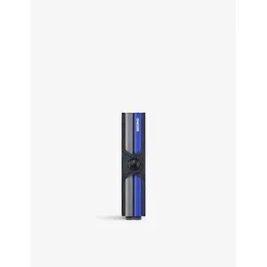 SECRID Twinwallet Leather And Aluminium Card Holder - Top-titanium-blue
