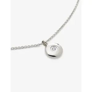 Monica Vinader April Birthstone Diamond Pendant Necklace - Sterling Silver