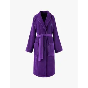 Ralph Lauren Logo-embroidered Relaxed-fit Cotton Bathrobe - Chalet Purple