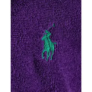 Ralph Lauren Logo-embroidered Relaxed-fit Cotton Bathrobe - Chalet Purple