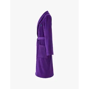 Ralph Lauren Logo-embroidered Relaxed-fit Cotton Bathrobe - Chalet Purple