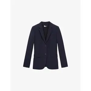 The Kooples The Kooples Slim-Fit Single-Breasted Stretch-Woven Blazer Dark Navy