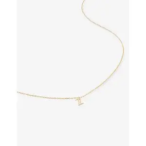 Monica Vinader Small 'z' Initial 14ct Solid-gold Necklace - Yellow Gold