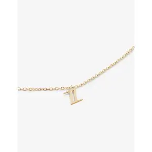 Monica Vinader Small 'z' Initial 14ct Solid-gold Necklace - Yellow Gold