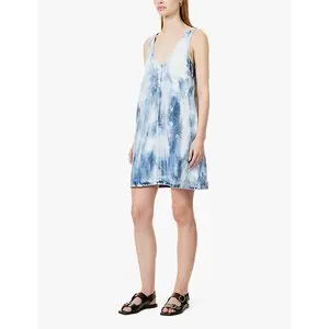 Rag & Bone Tie-dye Denim Mini Dress