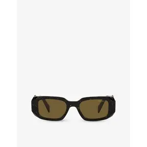 Prada Pr 17ws Rectangle-frame Sunglasses - Black