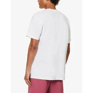 Carhartt Work In Progress American Script Logo-embroidered Cotton-jersey T-shirt - White