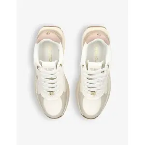 Kurt Geiger Louisa Logo Faux-leather Low-top Trainers - White/comb