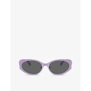 Versace Ve2263 Oval-frame Sunglasses - Purple
