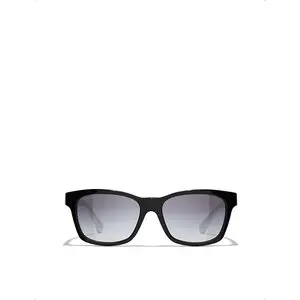 Chanel Square Sunglasses - Black