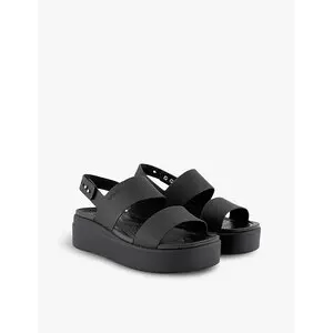 CROCS Brooklyn Double-strap Low-wedge Rubber Sandals