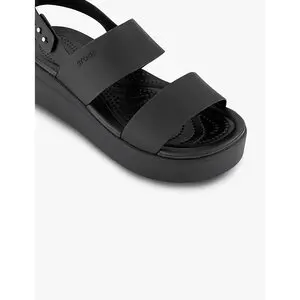 CROCS Brooklyn Double-strap Low-wedge Rubber Sandals