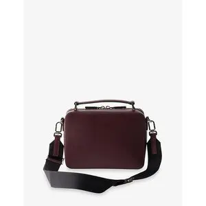 Prada Brique Medium Saffiano-leather Bag - Burgundy