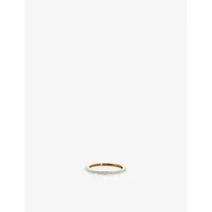 Monica Vinader Eternity Diamond Vermeil Ring - Yellow Gold