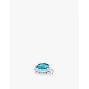 Monica Vinader St Christopher Sterling-silver And Turquoise Charm Pendant - Sterling Silver