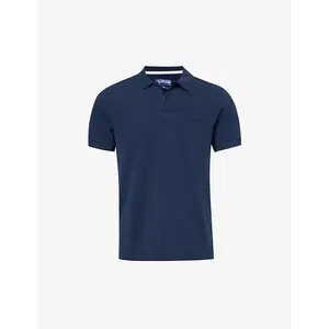 Vilebrequin Palatin Logo-embroidered Cotton Polo Shirt - Bleu Marine