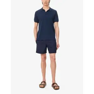 Vilebrequin Palatin Logo-embroidered Cotton Polo Shirt - Bleu Marine