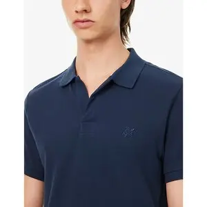 Vilebrequin Palatin Logo-embroidered Cotton Polo Shirt - Bleu Marine