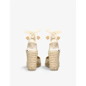 CastaÑer Carina Cotton Wedge Espadrilles - Cream