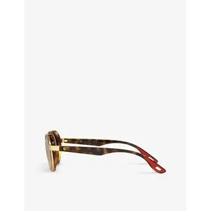 Ray-ban Scuderia Ferrari Irregular-frame Sunglasses - Gold