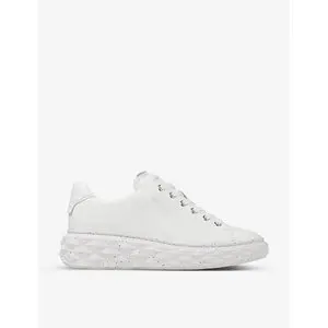 JIMMY CHOO Diamond Light Maxi Leather Low-top Trainers