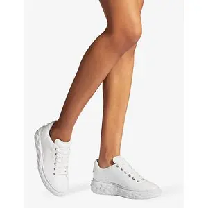 JIMMY CHOO Diamond Light Maxi Leather Low-top Trainers