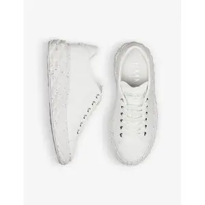 JIMMY CHOO Diamond Light Maxi Leather Low-top Trainers