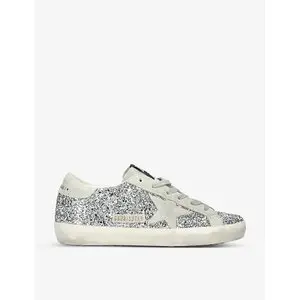 Golden Goose Glitter Suede Sneakers For Women