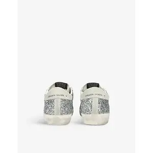 GOLDEN GOOSE Super-star Suede And Glitter Trainers