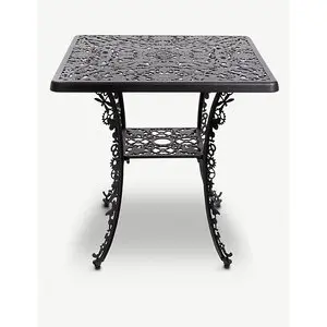 SELETTI Aluminium Square Table Industry Black - One-color