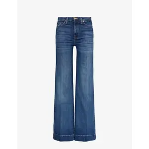 7 For All Mankind Modern Dojo Flared High-rise Stretch-denim Jeans - Soho Light
