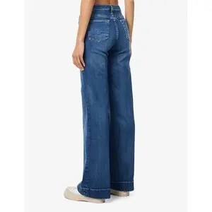 7 For All Mankind Modern Dojo Flared High-rise Stretch-denim Jeans - Soho Light