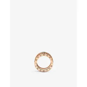 BVLGARI B.zero1 Rock 18ct Rose-gold And Ceramic Ring