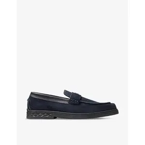 JIMMY CHOO Reverse-suede Loafers