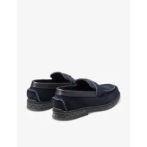 JIMMY CHOO Reverse-suede Loafers