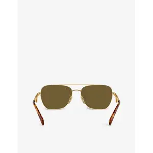 Prada Aviator-frame Metal Sunglasses